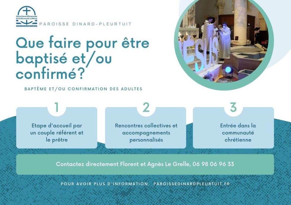 Le baptême des adultes sur les paroisses de Dinard-Pleurtuit